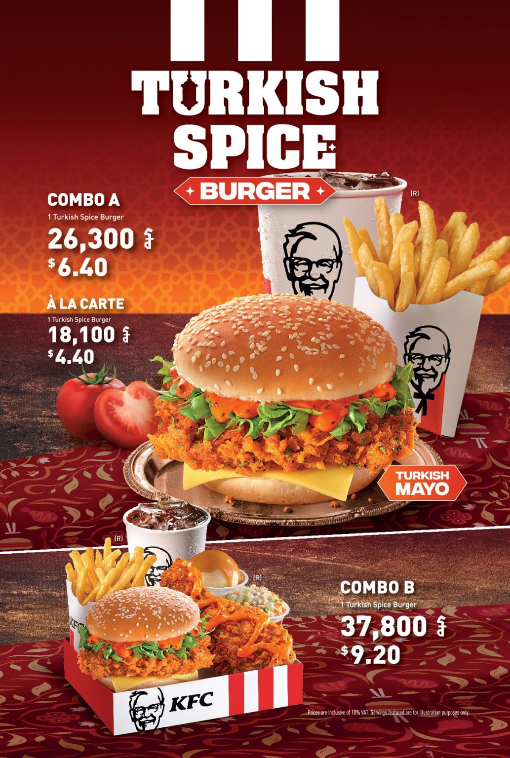 Turkish Spice Burger - KFC Cambodia